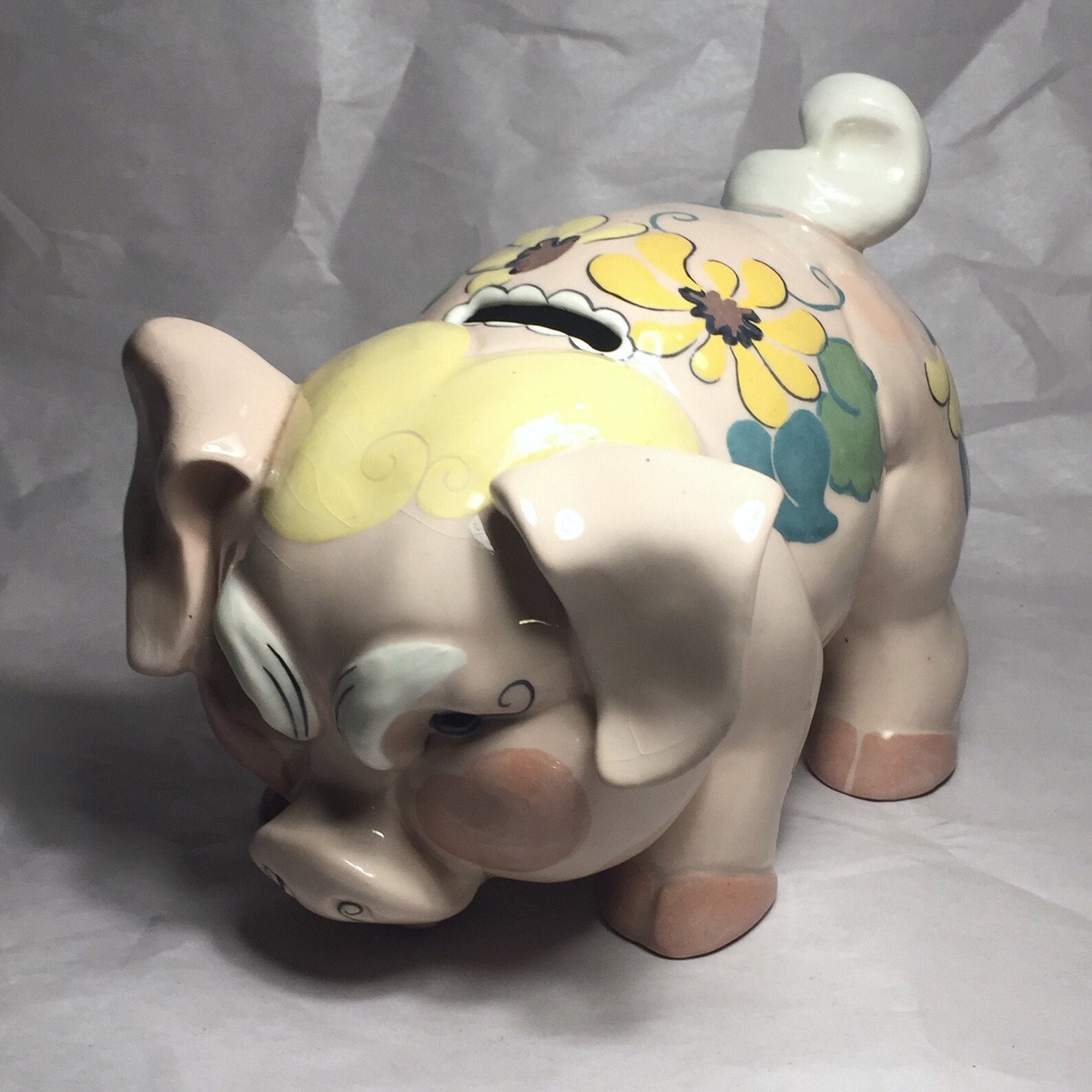 Kay Finch California Art Pottery Hand Painted 'grumpy' Piggy Bank - Etsy