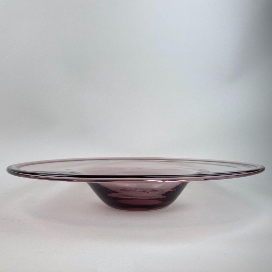 Blenko Glass Dusty Rose Low Profile Console Bowl - Etsy