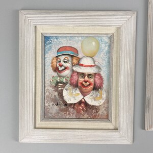 William Moninet Impressionist Pair Circus Clowns Original Oil Paintings on Board Framed - Etsy
