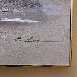 E. Lee Signed Large Original Acrylic on Canvas in Original Frame for ...