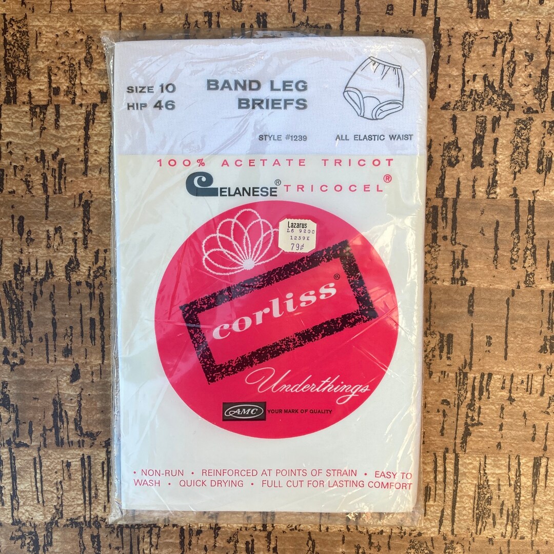 Corliss Underthings Band Leg Briefs 100% Acetate Tricot Celanese ...