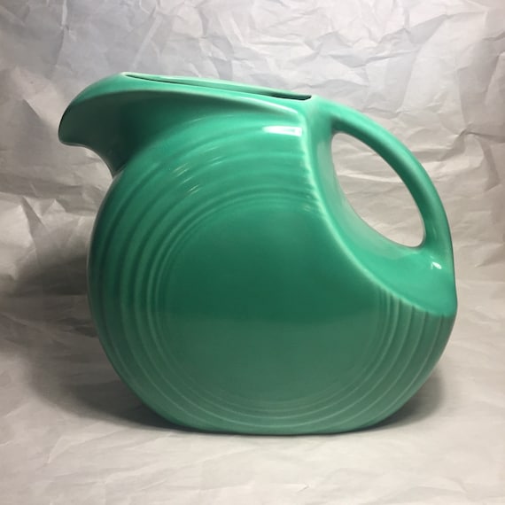 Drinkware Disc Water Jug in Original GREEN Vintage Fiesta Fiestaware ...