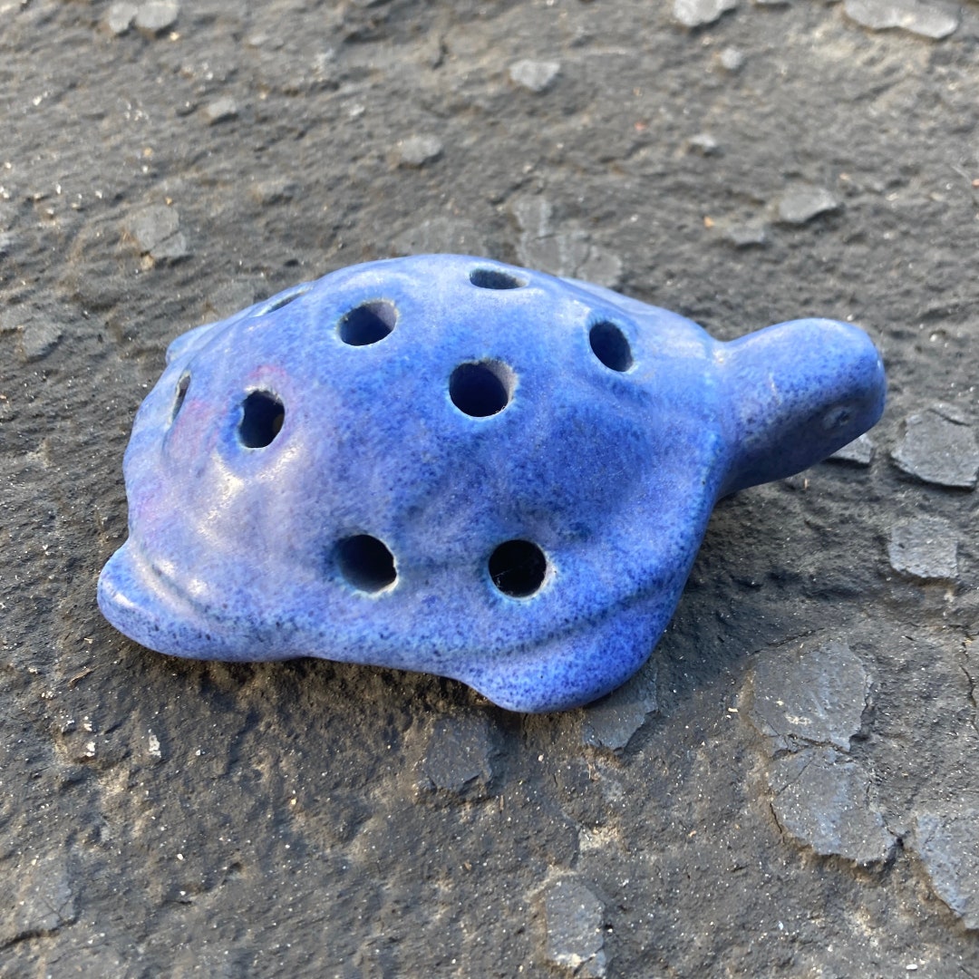 Art Pottery Turtle Flower Frog - Etsy