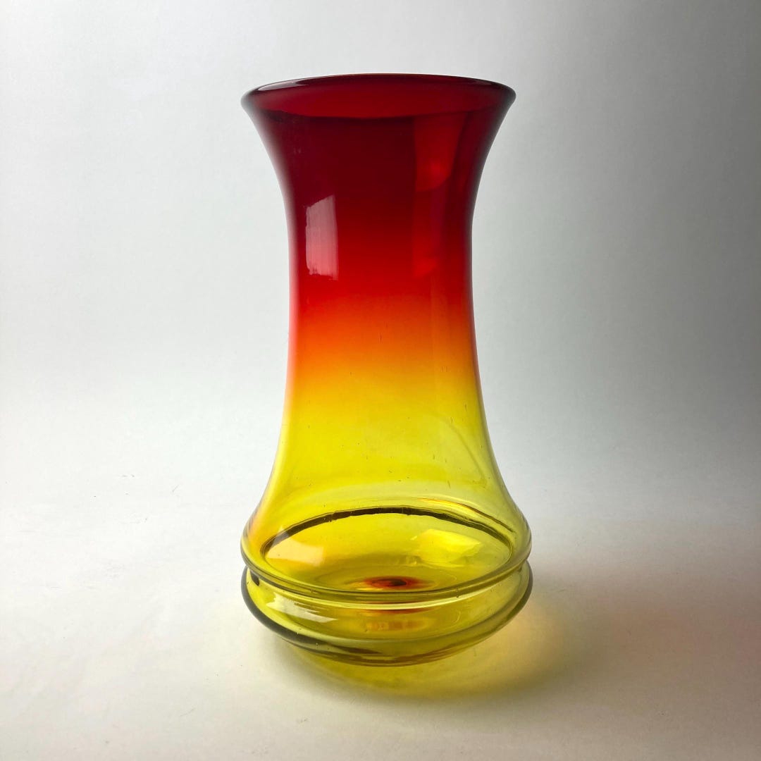 Don Shepherd for Blenko Glass 789 Tangerine Vase - Etsy