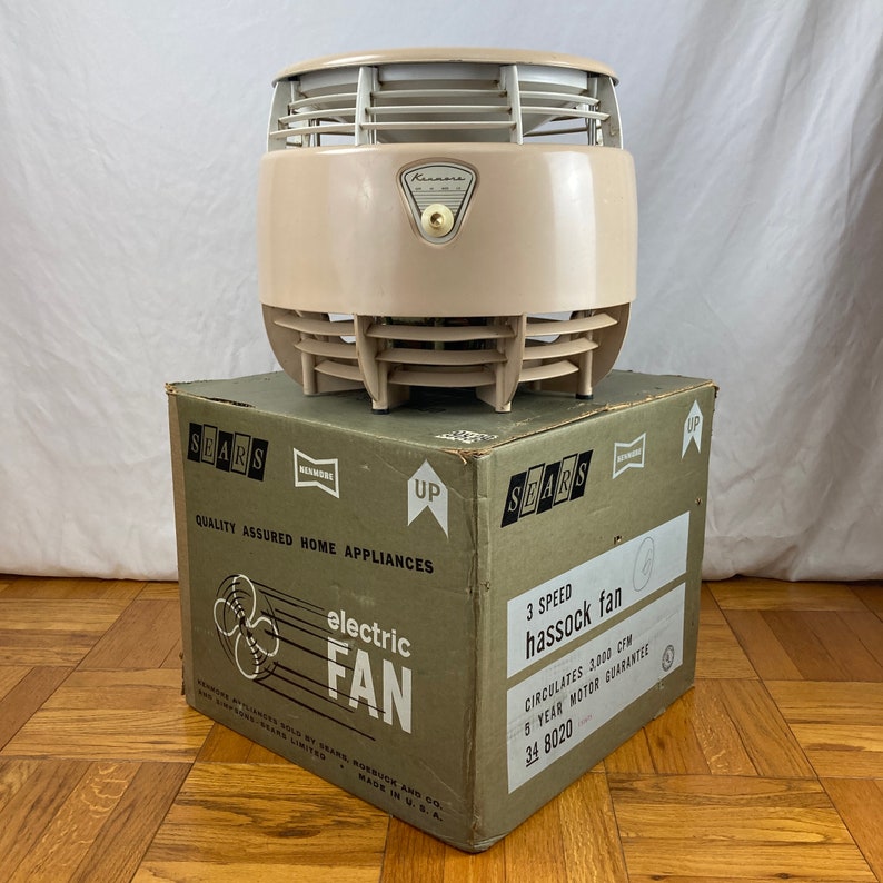 Hassock Fan Electric Three Speed by Sears Kenmore With Original Box - Etsy