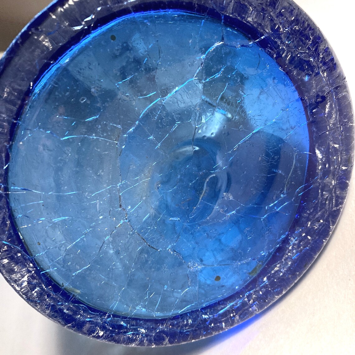 Winslow Anderson for Blenko 948 Early Sky Blue Crackle Glass - Etsy