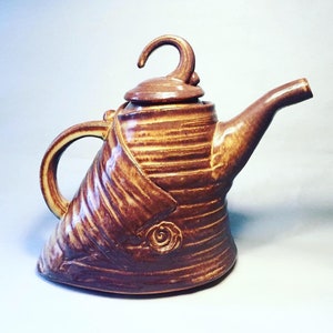 Studio Art Pottery Slab Clay Teapot - Etsy