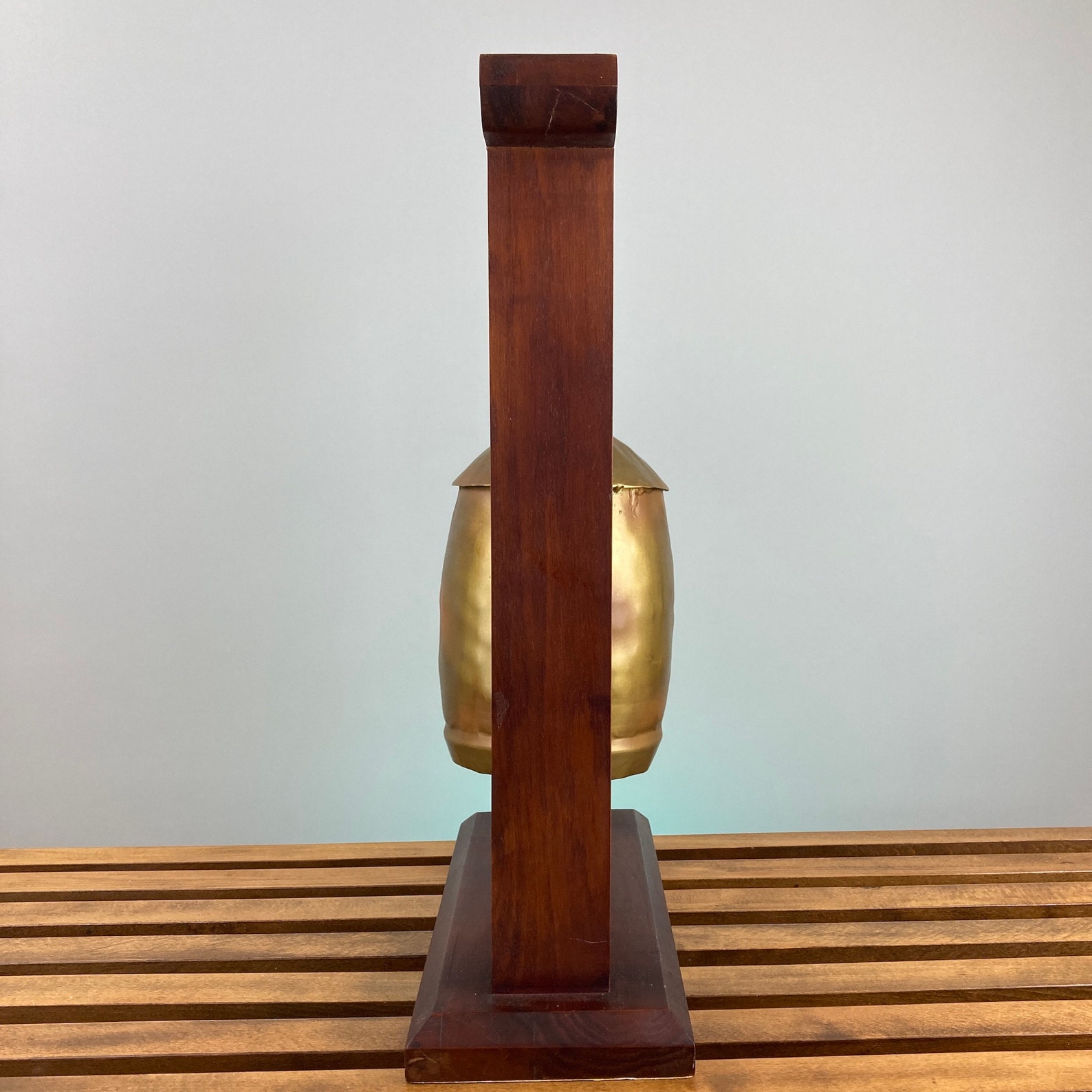 Asian Style Formed and Painted Sheet Metal Bell With Wood Clapper in ...