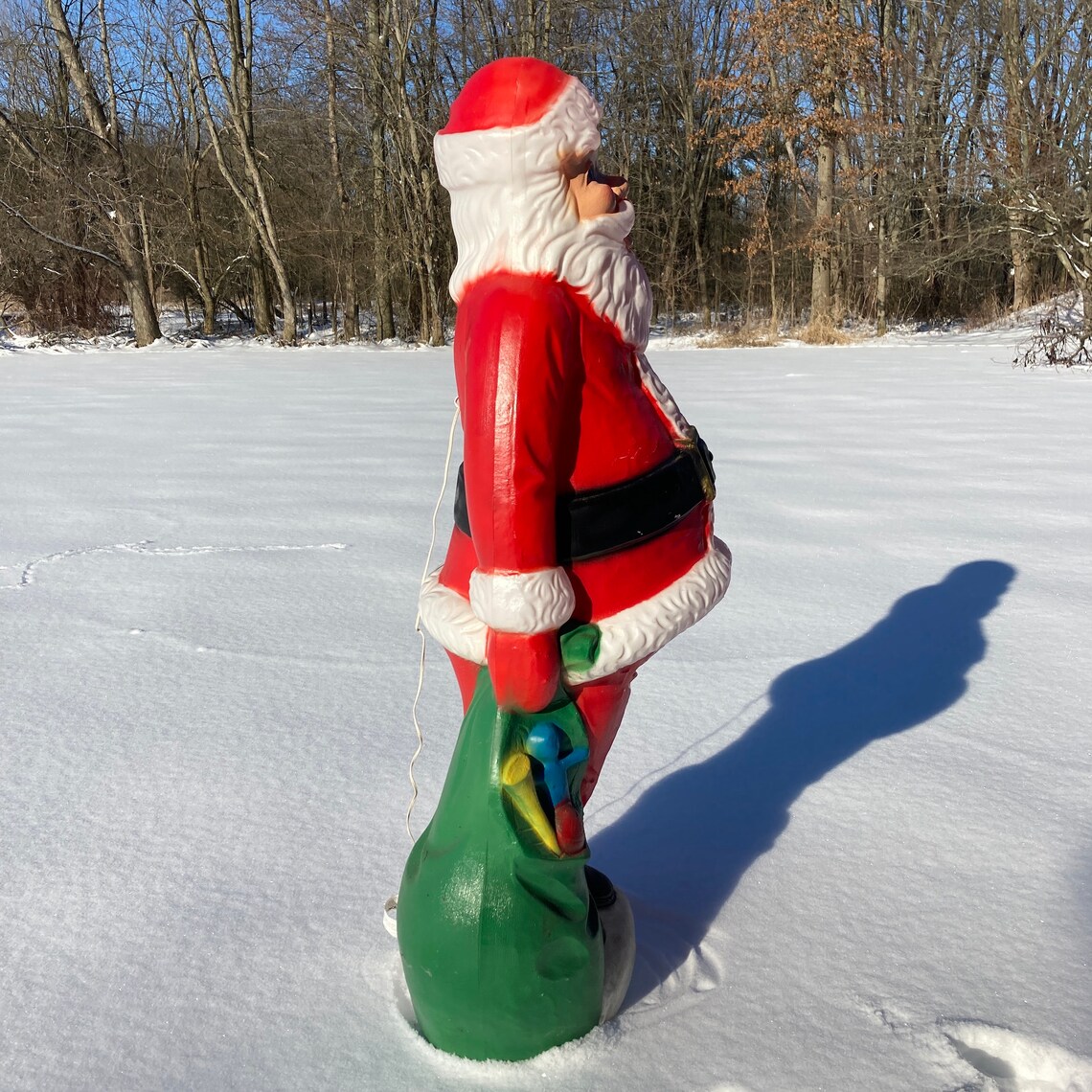 Santa Claus Big 60" Illuminated Plastic Blow Mold by Beco - Etsy