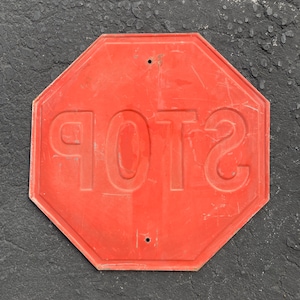 Stop Sign Retired Vintage Embossed Steel Street Sign - Etsy