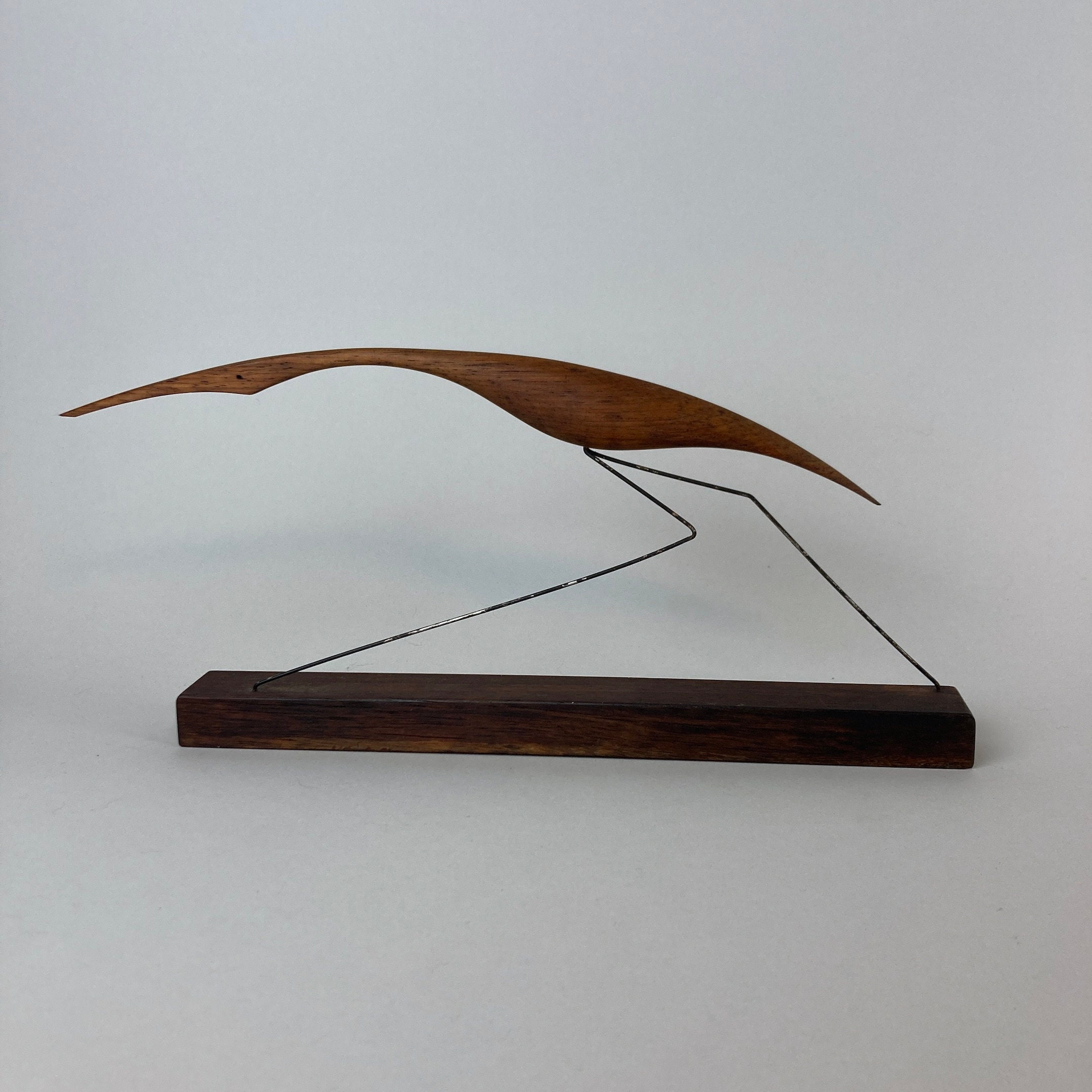 Modernist Wood and Wire Stylized Bird Sculpture - Etsy
