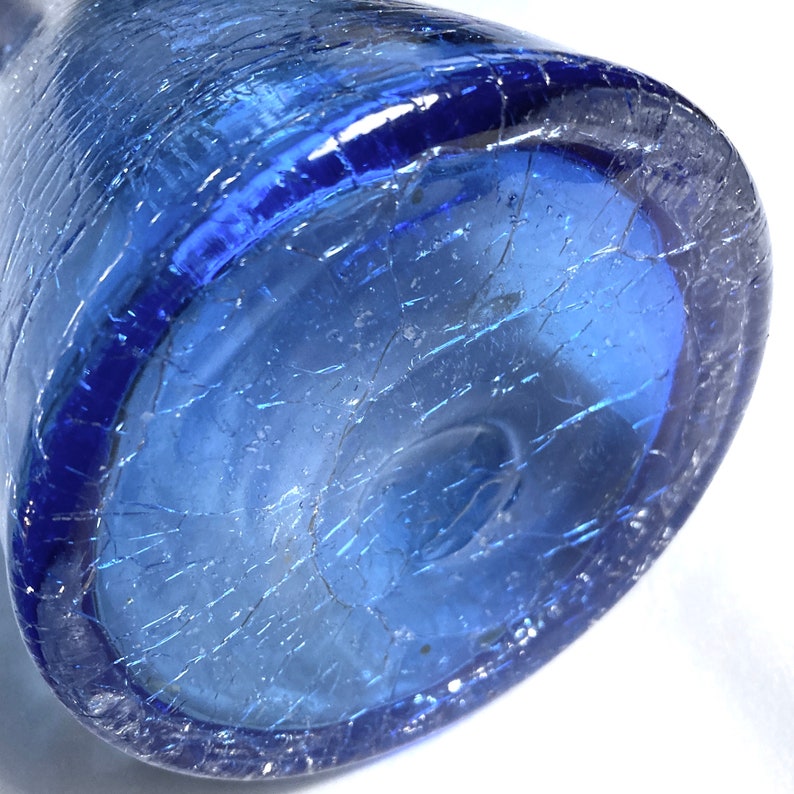 Winslow Anderson for Blenko 948 Early Sky Blue Crackle Glass - Etsy