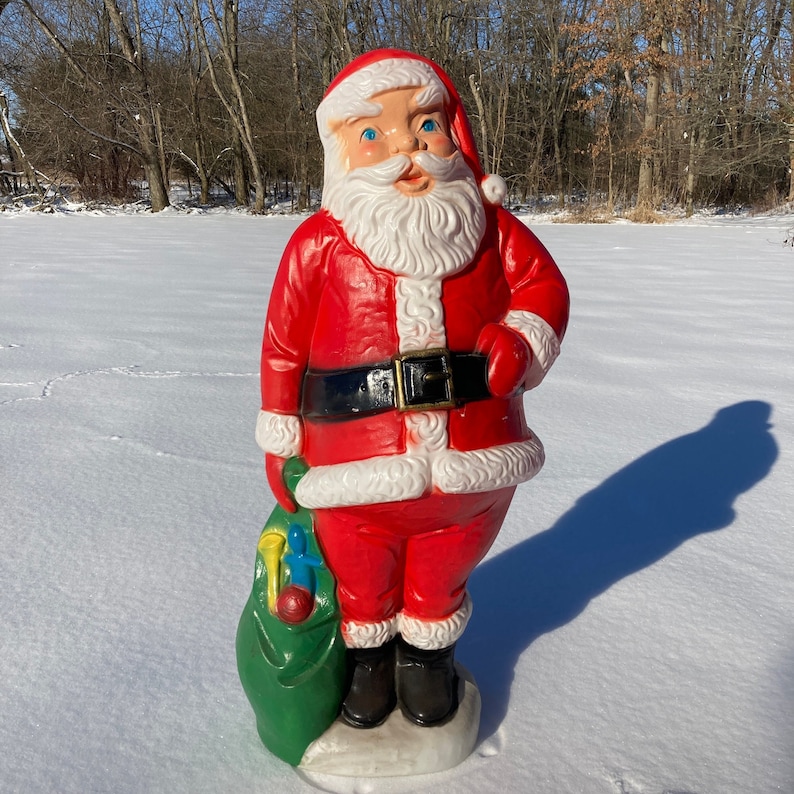 Santa Claus Big 60" Illuminated Plastic Blow Mold by Beco - Etsy