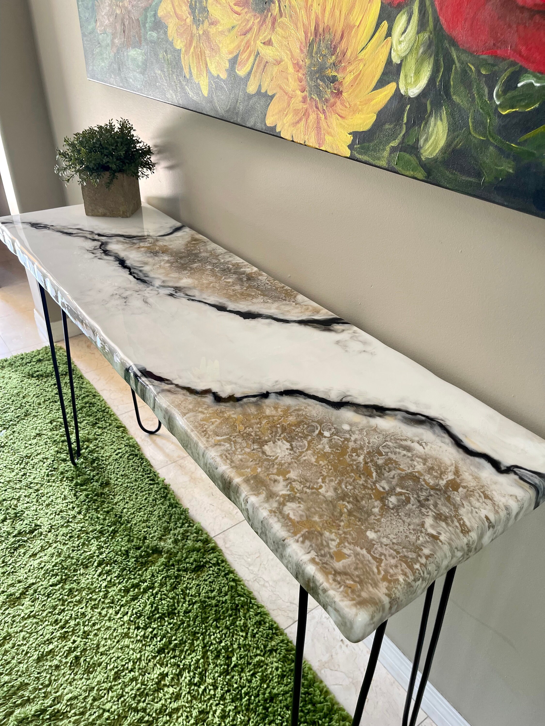 Custom Made Resin Tables, Marble and Stone Look Dining and Coffee Table ...