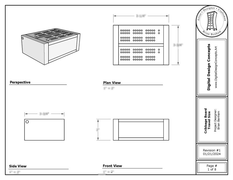 Travel Cribbage Board Plans - PDF Download - Etsy