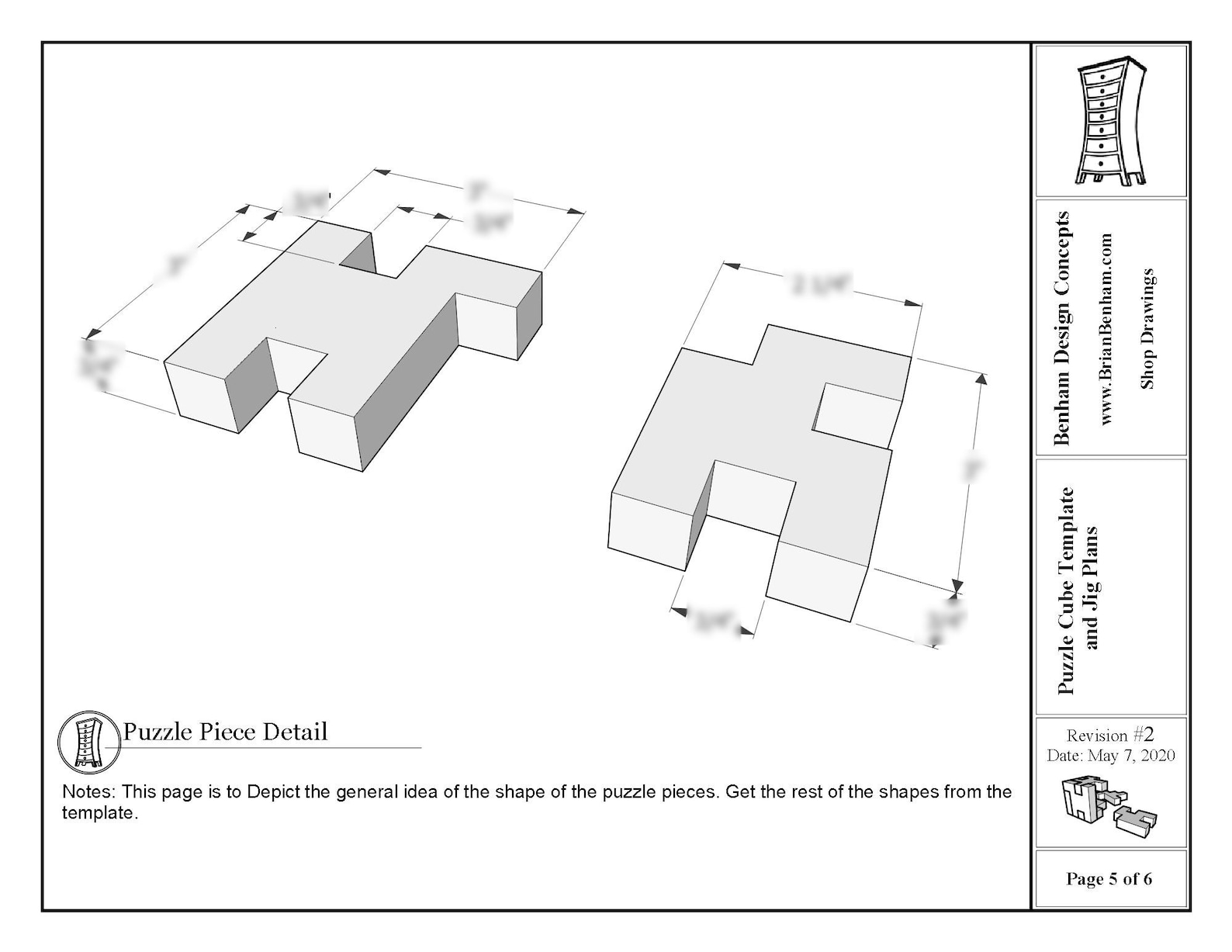 3D Puzzle Cube PDF Download Plans and Template - Etsy