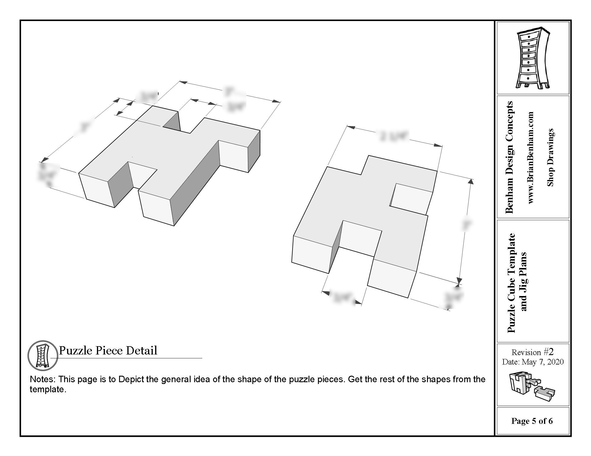 3D Puzzle Cube PDF Download Plans and Template - Etsy