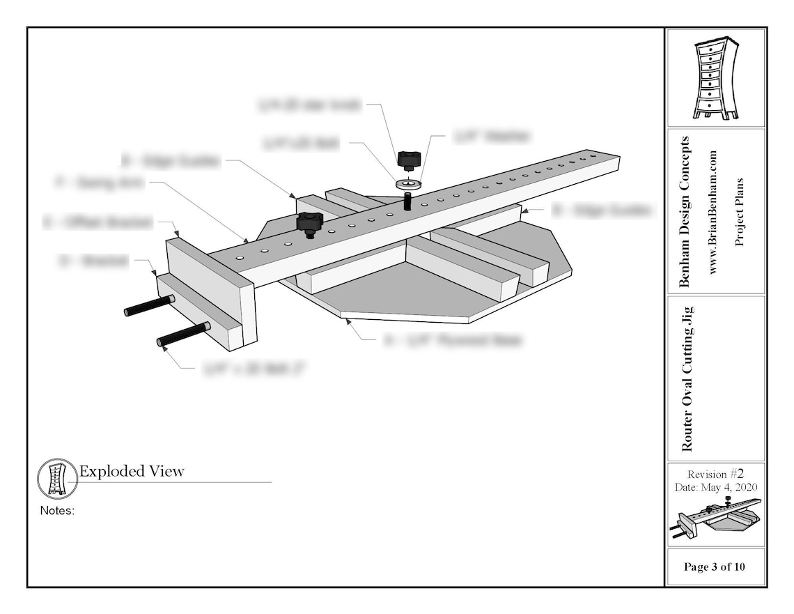 Elliptical Router Jig PDF Plan Oval Router Jig | Etsy