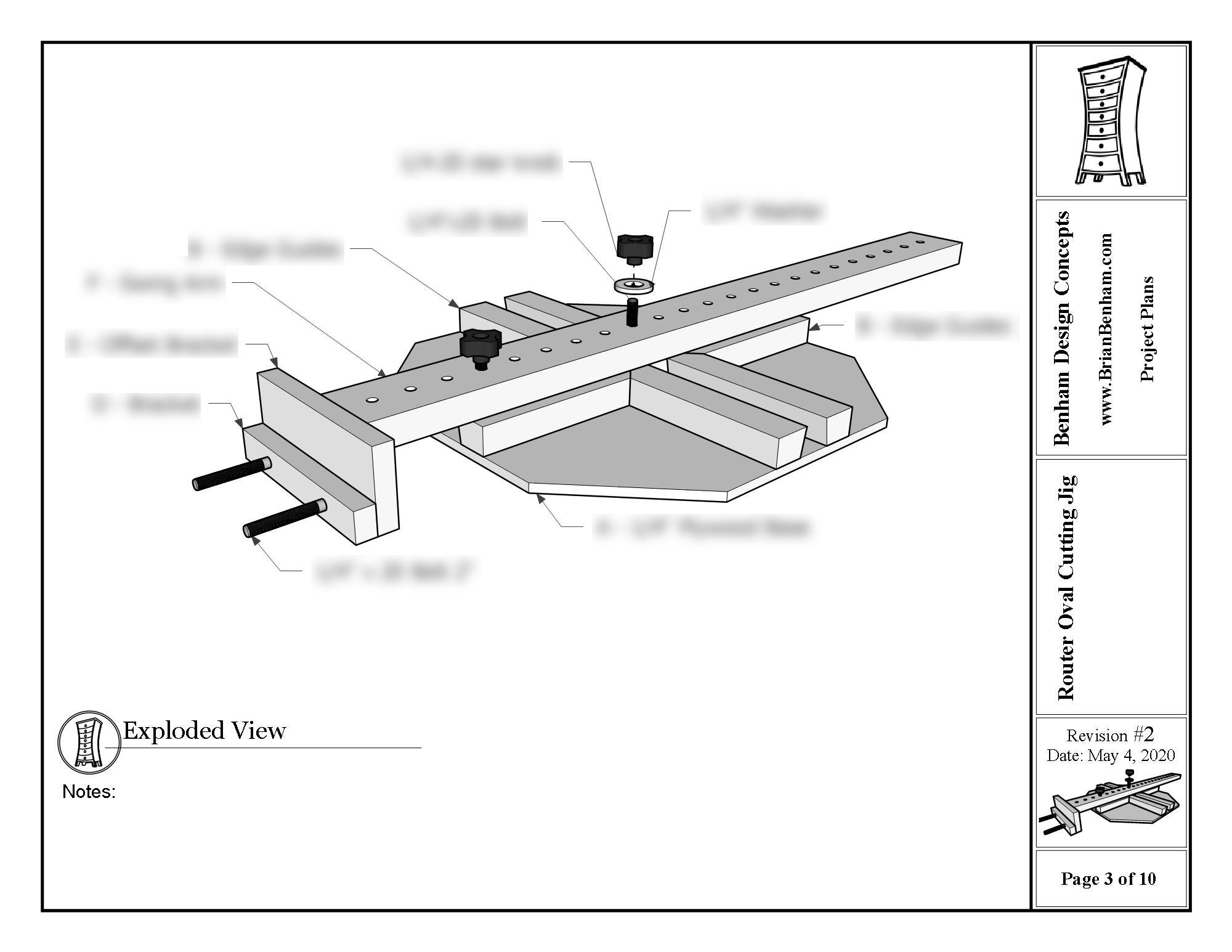 Elliptical Router Jig - PDF Plan - Oval Router Jig - Etsy