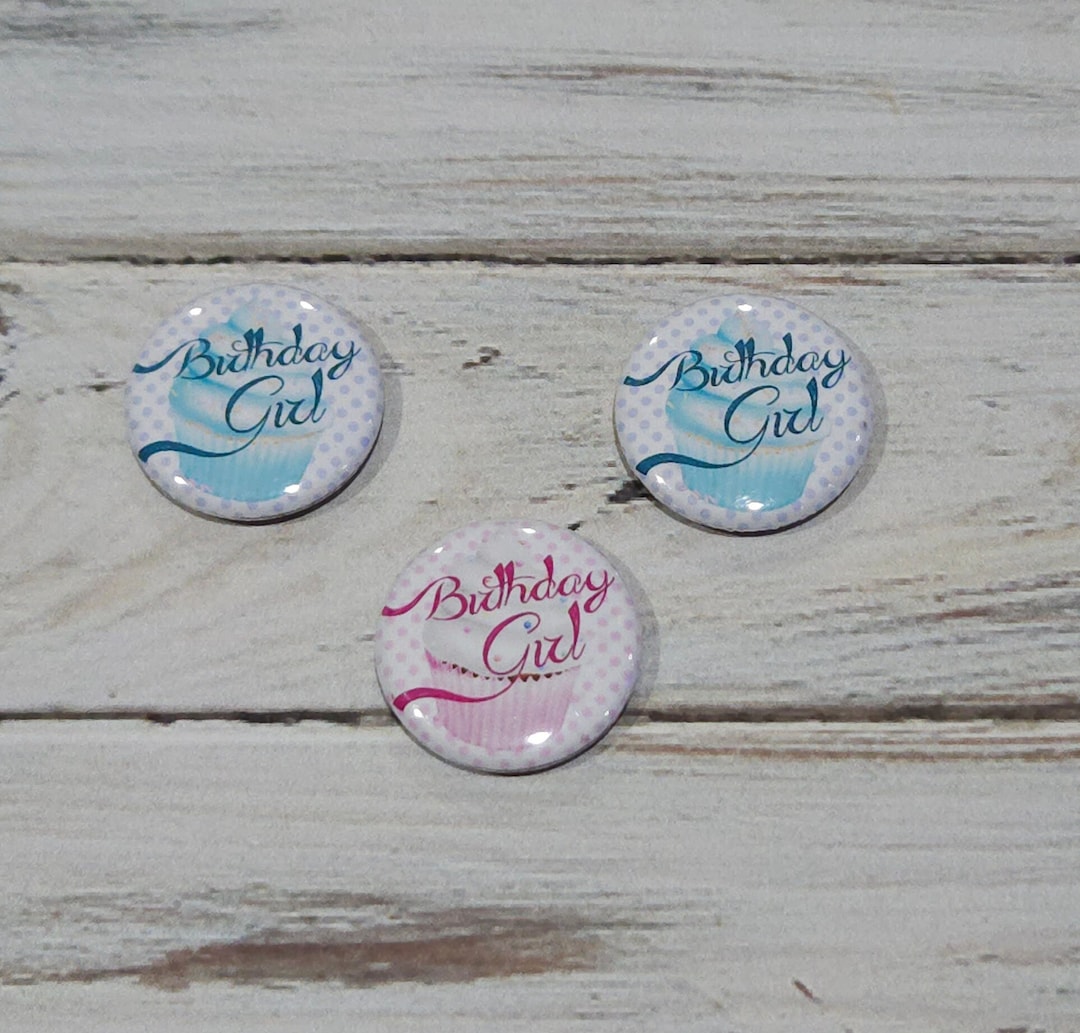 Birthday Girl Buttons - Etsy