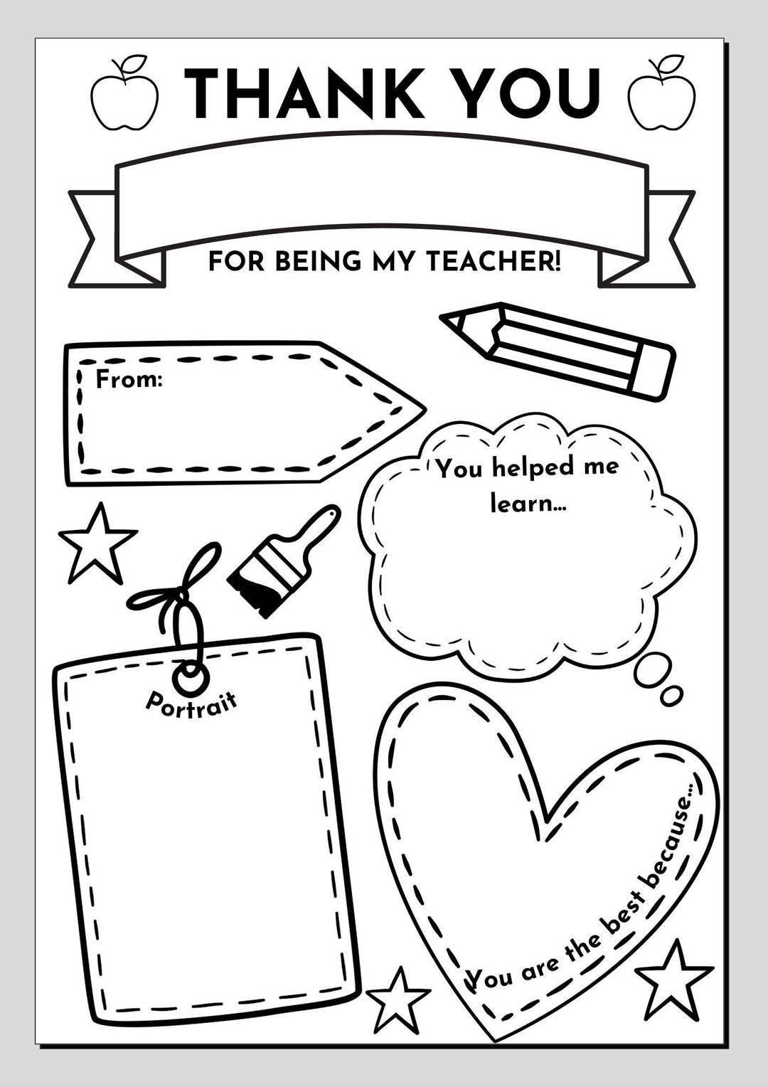 Teacher Appreciation Printable Teacher Thank You Gift - Etsy