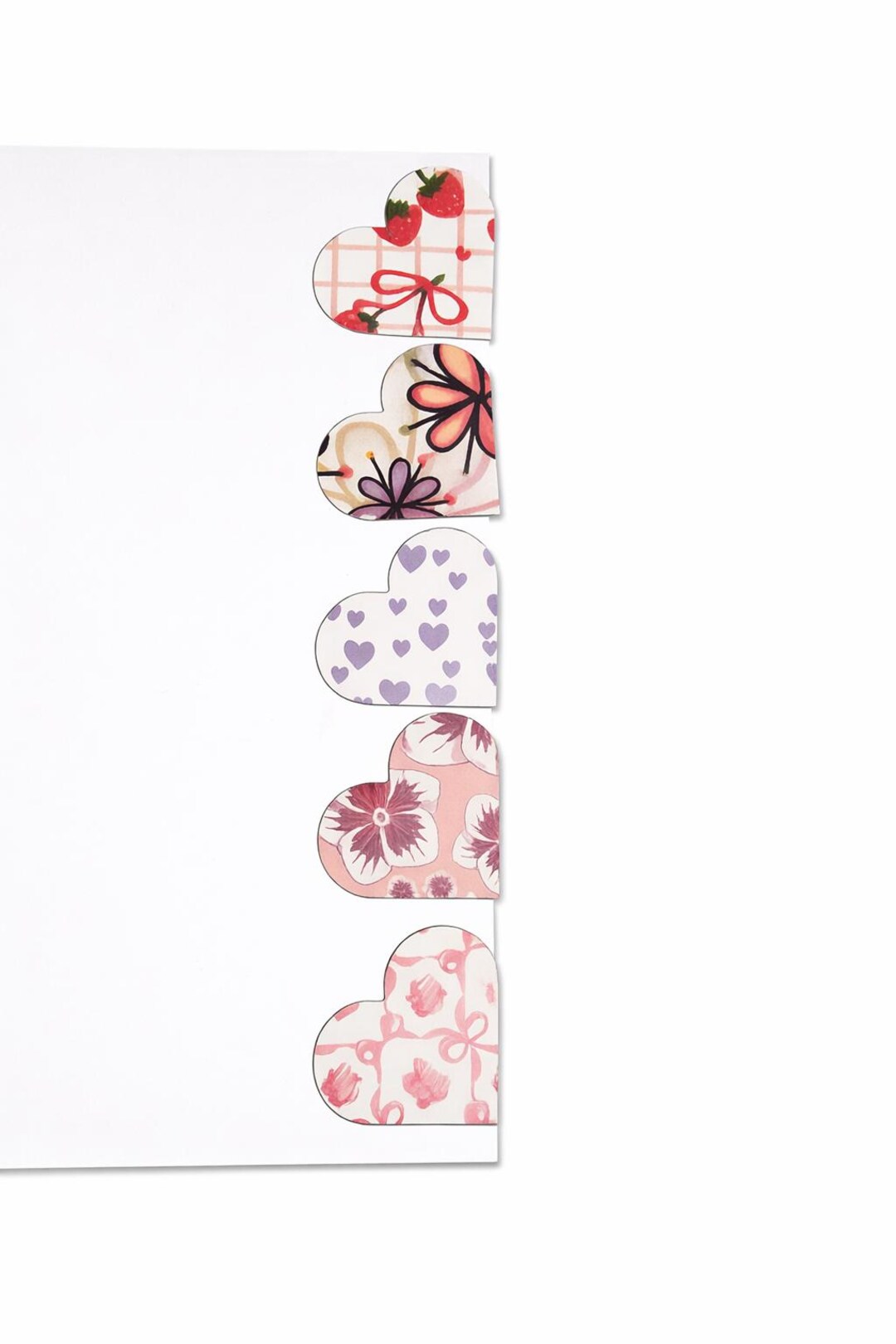 Soft Magnetic Bookmarks Set – Heart Designs, Custom Printing Available ...