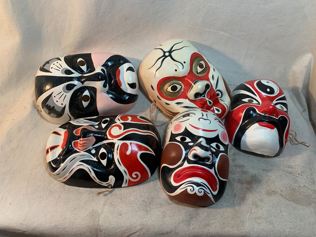 Five Graphic Masks - Etsy