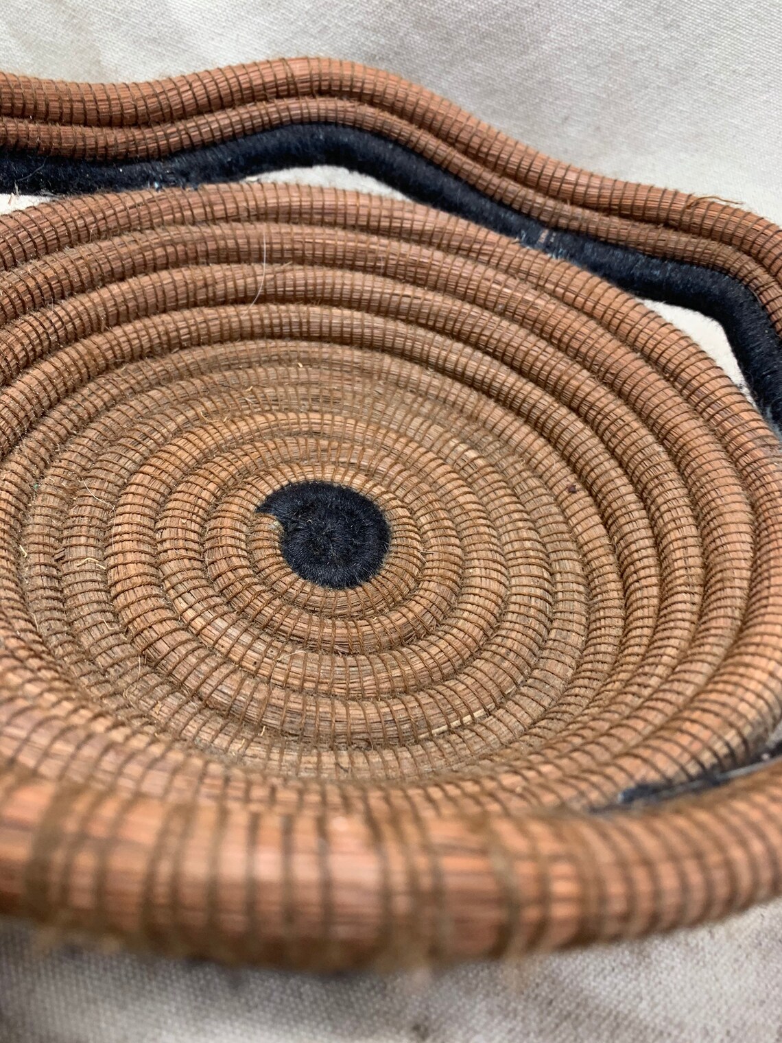 Hand Woven Coil Basket | Etsy