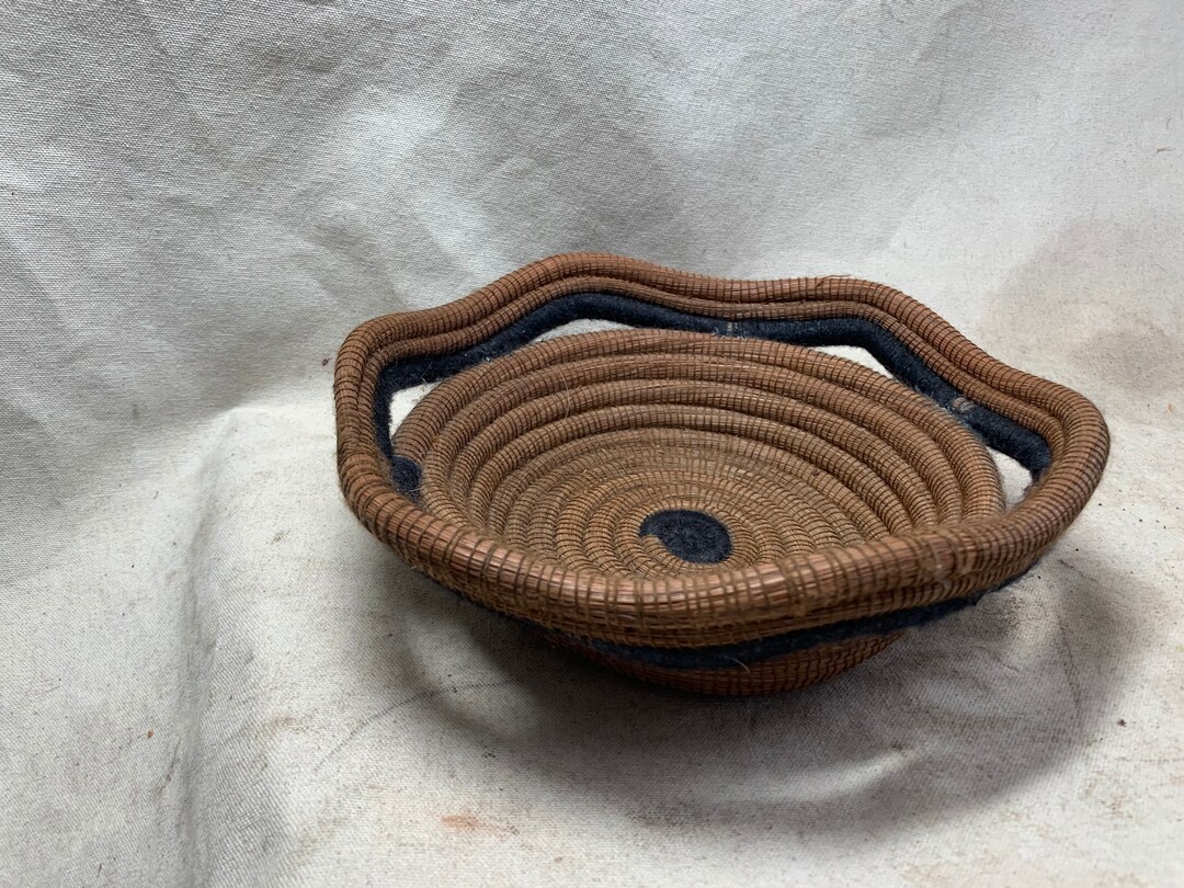 Hand Woven Coil Basket - Etsy