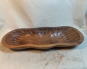Oblong Wooden Bowl - Etsy