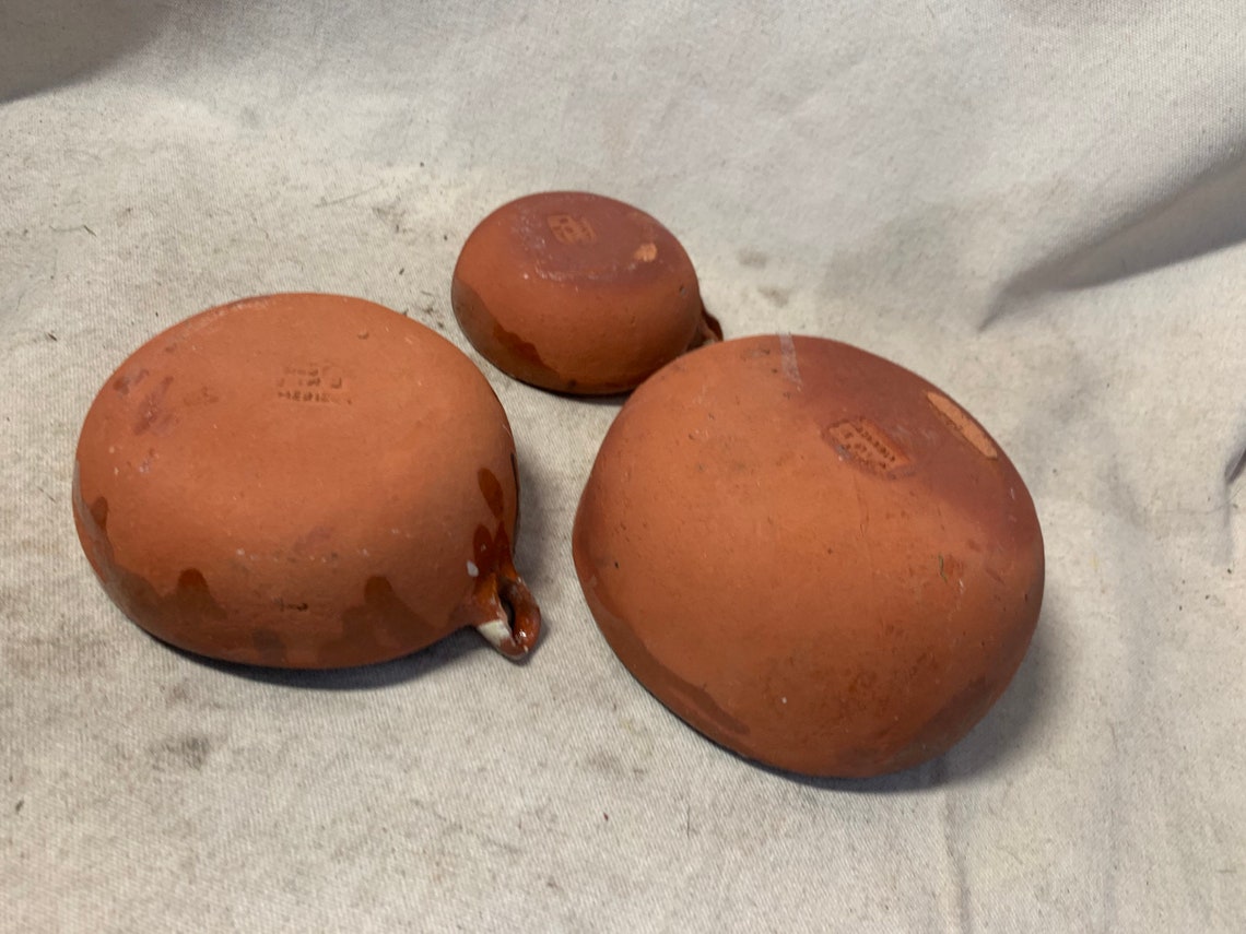 Three Redware Bowls | Etsy