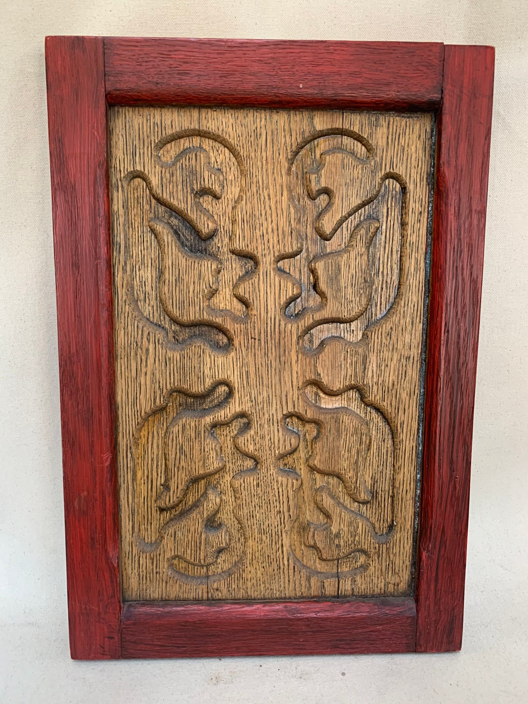 Relief Flowery Motif Wood Panel - Etsy