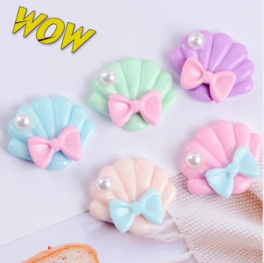 Shell Resin Bow Flatback Cabochons Craft Jewelry Making - Etsy