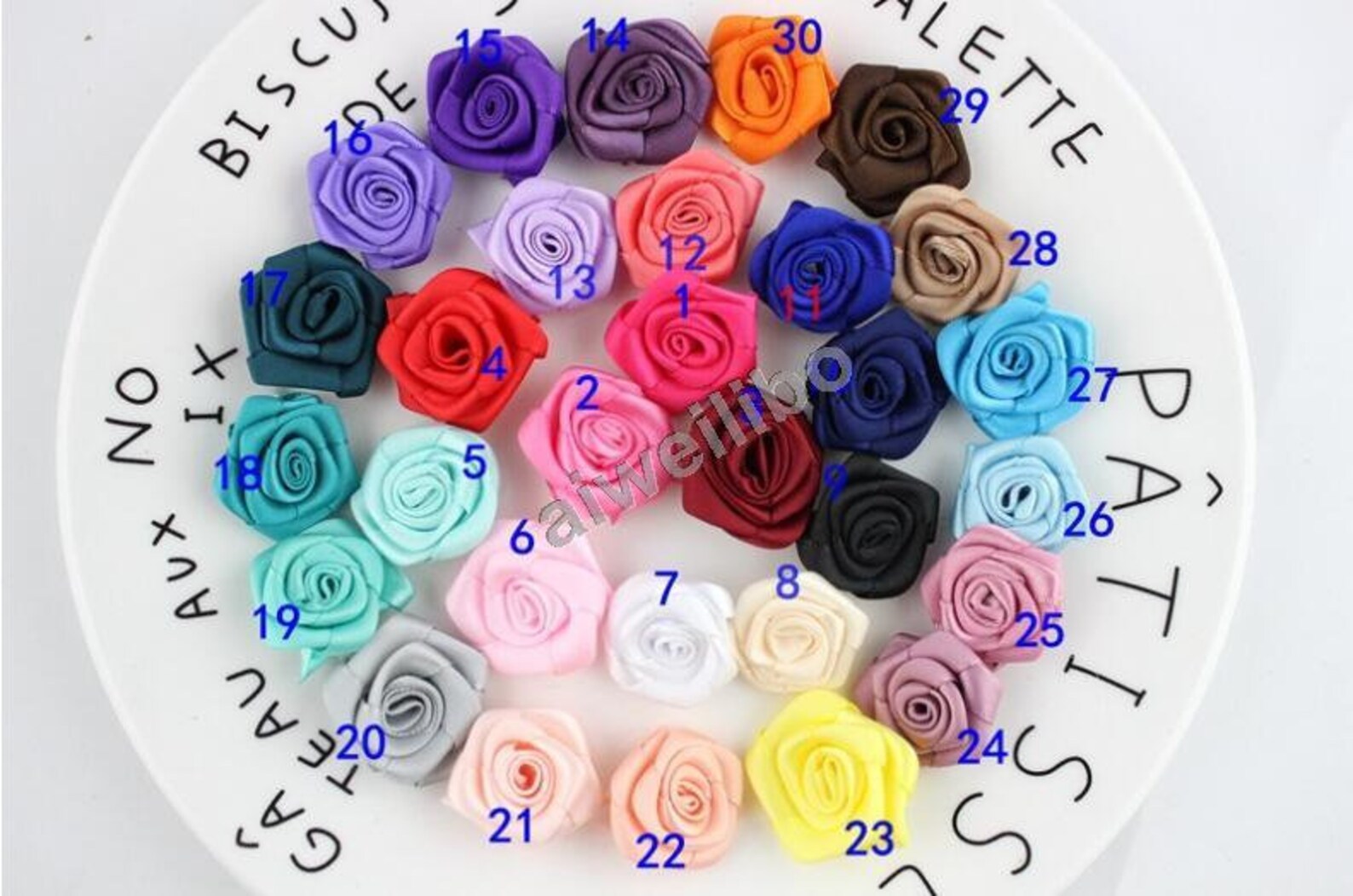 Satin Ribbon Flower Satin Rosettes Embellishment Fabric - Etsy