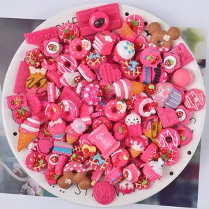 Random Resin Cake Candy, Candy Food Cabochon, Kawaii Fake Food Deco ...