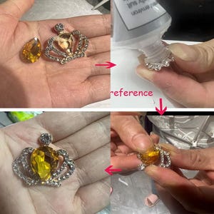 Rhinestone Crown Button, Rhinestone Button, Wedding Supply, DIY ...