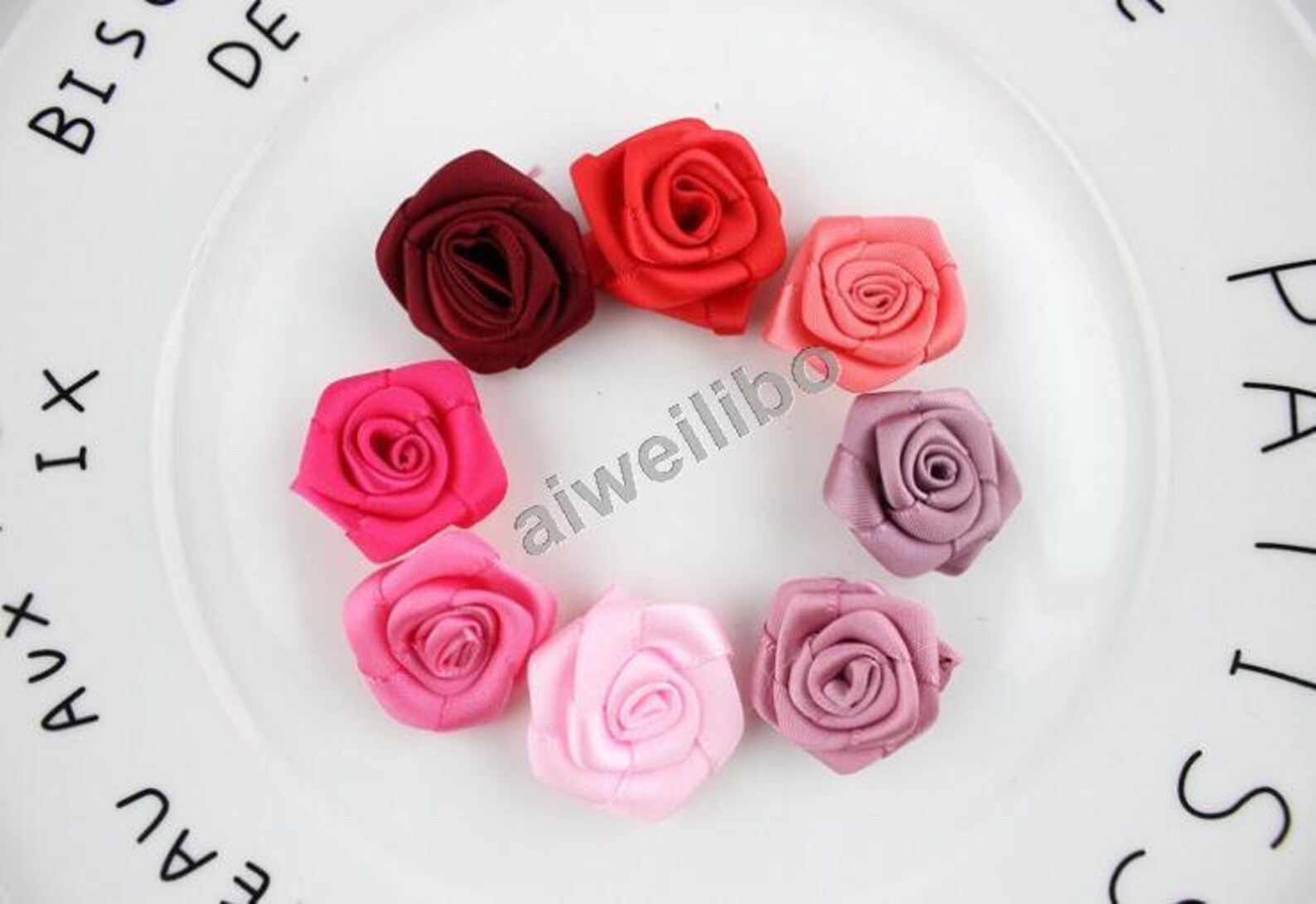 Satin Ribbon Flower Satin Rosettes Embellishment Fabric - Etsy