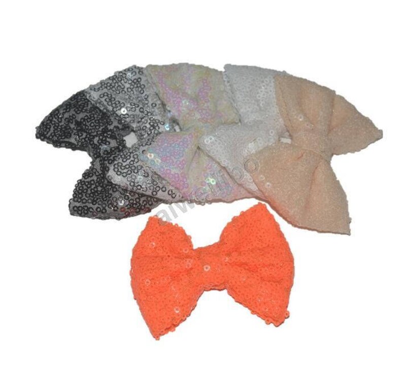 Sequin Bow Shiny Bows Fabric Bows Diy Bows DIY Hair Bows - Etsy