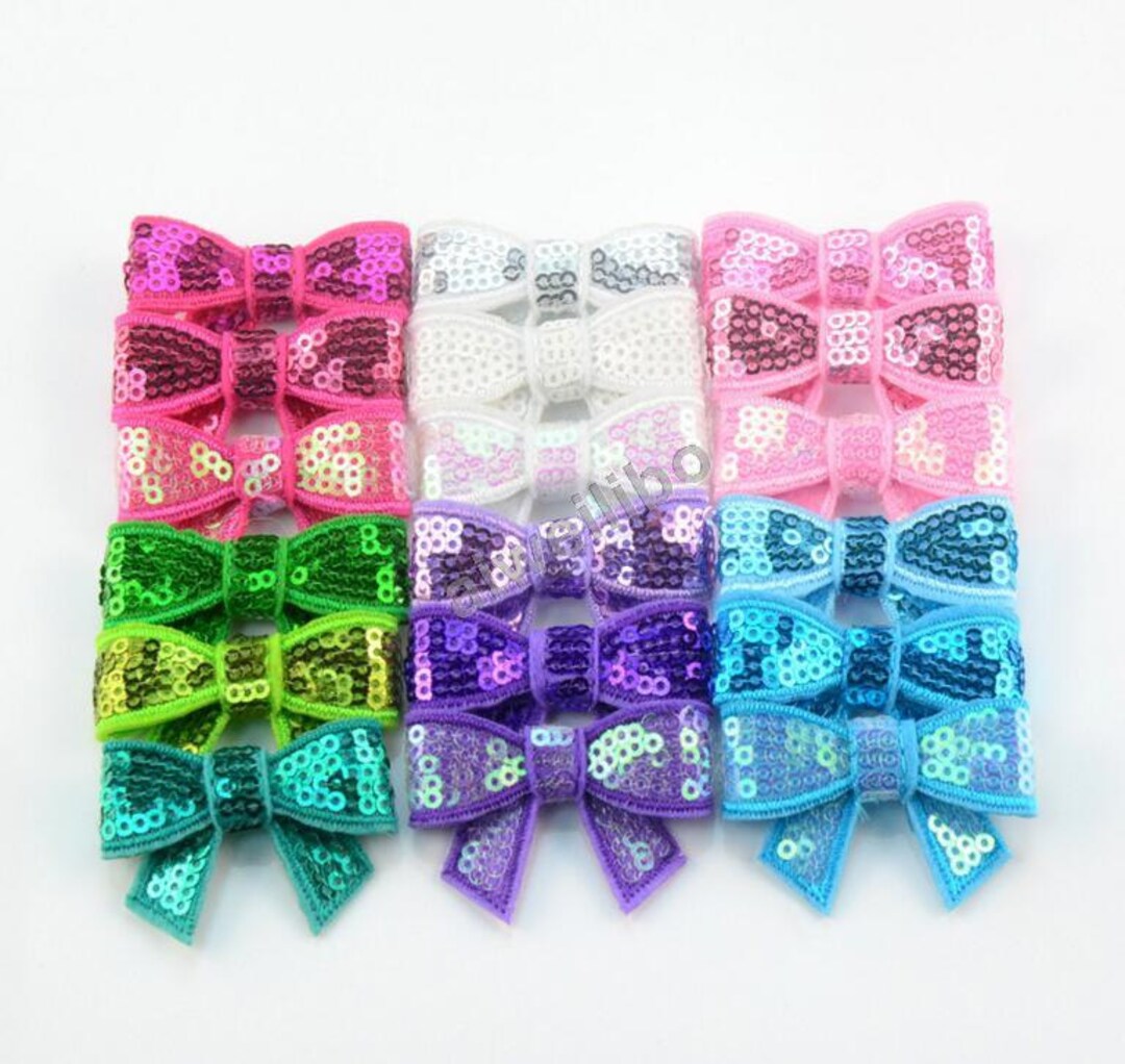 1.8 Inch Sequin Bows, Wholesale Sequin Bows, Sequin Bows for DIY Hair ...
