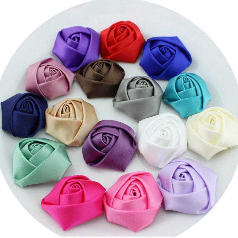 Satin Ribbon Roses - Etsy