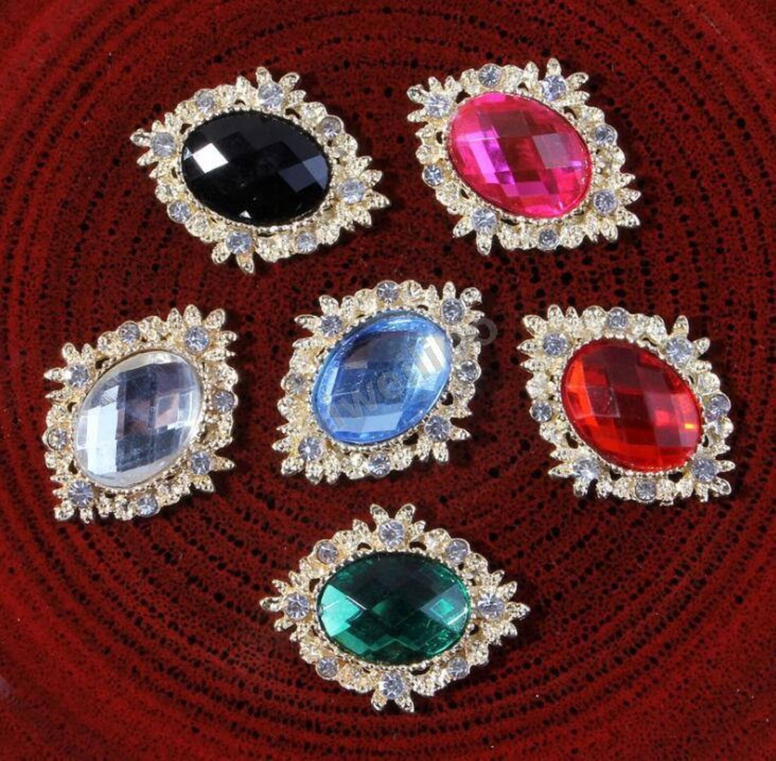 Rhinestone Button metal Rhinestone Buttonflat Back - Etsy