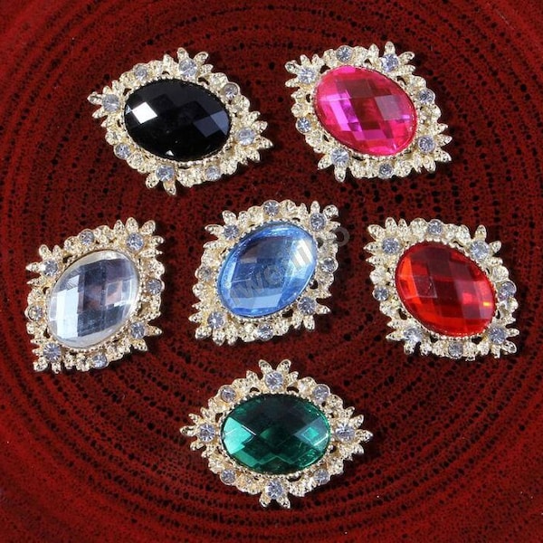 Rhinestone Button - Etsy