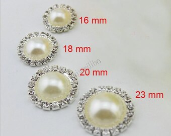 2 Flat Back Pearl Button Crucifix Button Embellishment 64x49 - Etsy