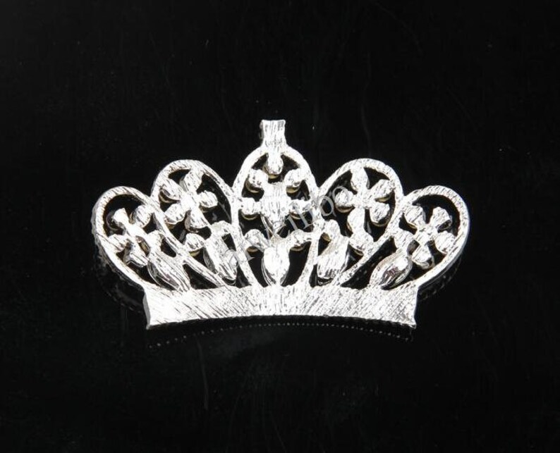 Rhinestone Button Rhinestone Crown Button Crown Flat Back - Etsy