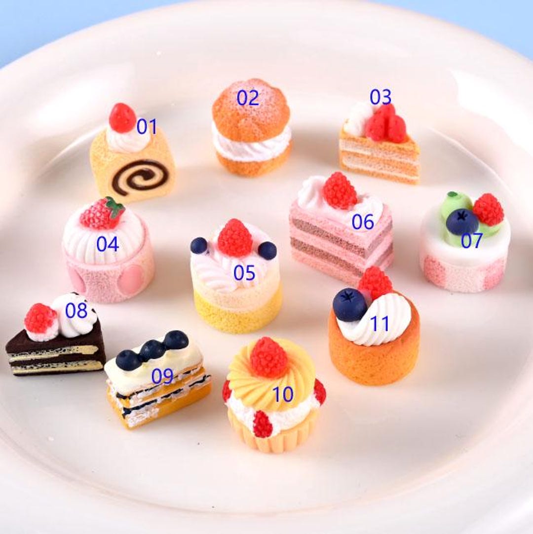 Cute Resin Cake Cabochons for Crafts, Kawaii Fake Food Deco Resin ...