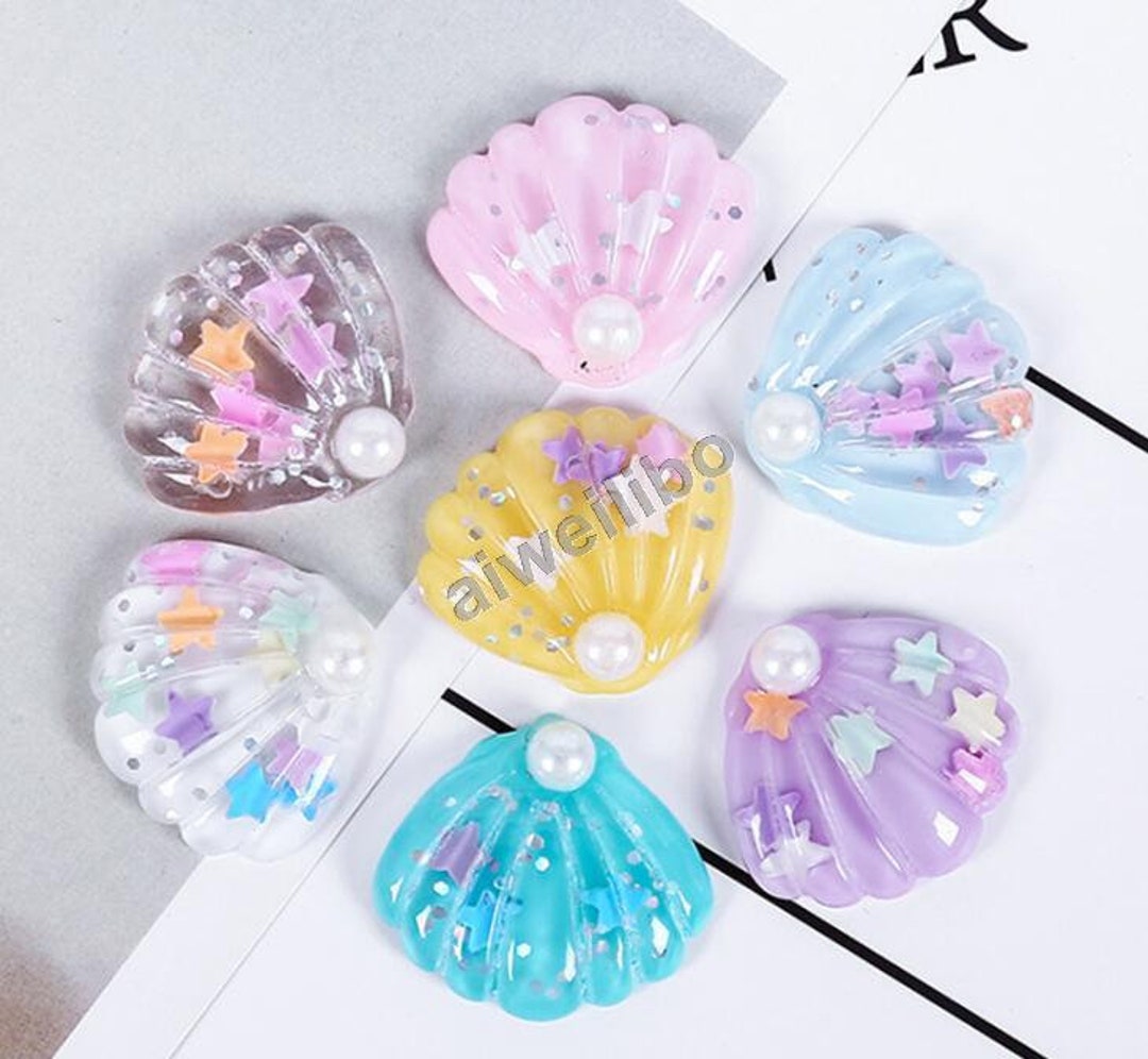 Resin Cabochon,shell Flatback Resin Cabochons,decoden, Diy,scrapbooking ...