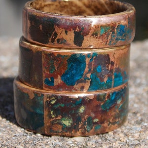 Whiskey Barrel Staves Tennessee Wood Ring Patina Aged Rustic Copper ...
