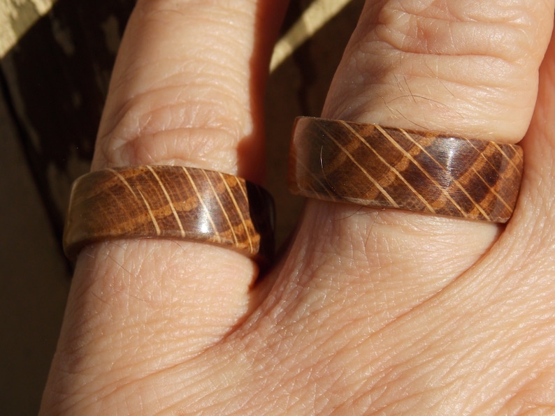 White Oak Natural Wood Ring Custom Size Width Handmade Solid | Etsy