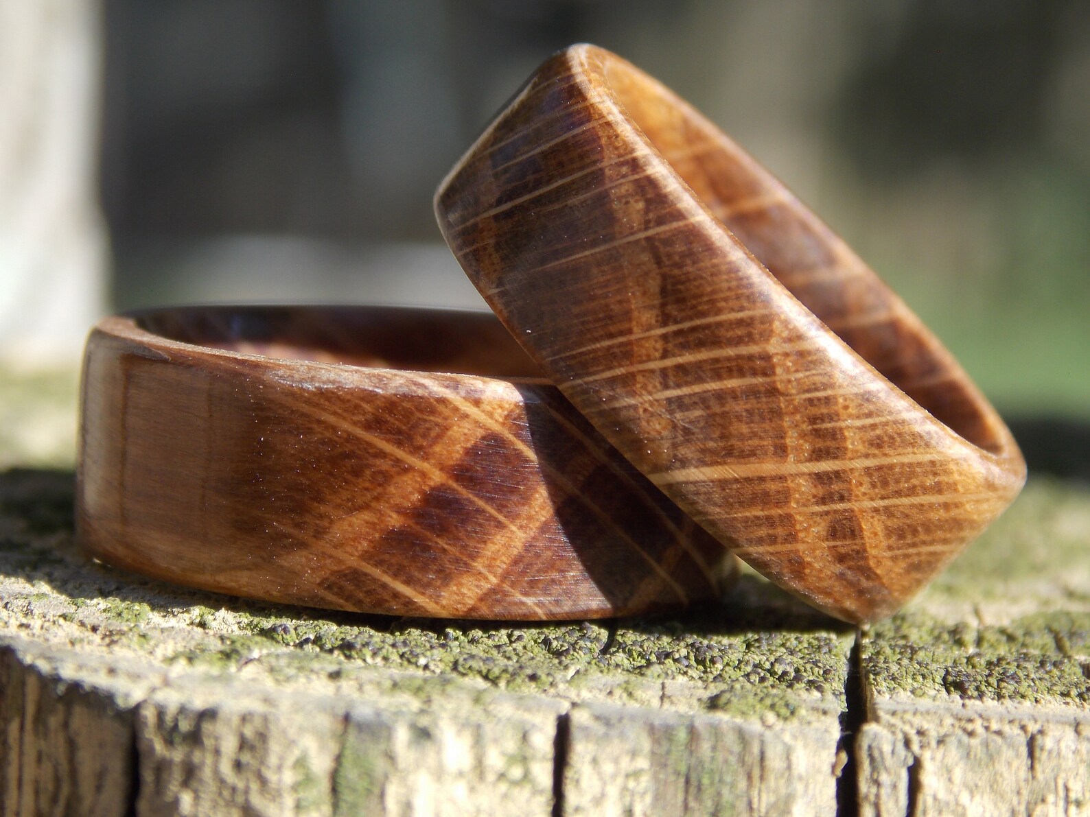 White Oak Natural Wood Ring Custom Size Width Handmade Solid - Etsy