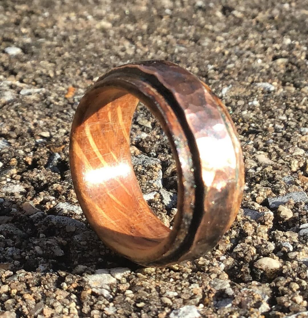 Whiskey Barrel Staves Solid Copper Ring Size 5 1/2 - Etsy